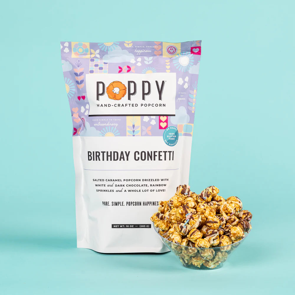 Poppy Birthday Confetti Popcorn